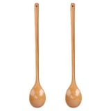 2PCS Wooden Long Handle High Heat Resistanct Cooking Spoon Mixing Spoon ...