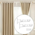 NEXAVKPR 8Pcs White Curtain Rod Holders for Home and Office Drapery ...