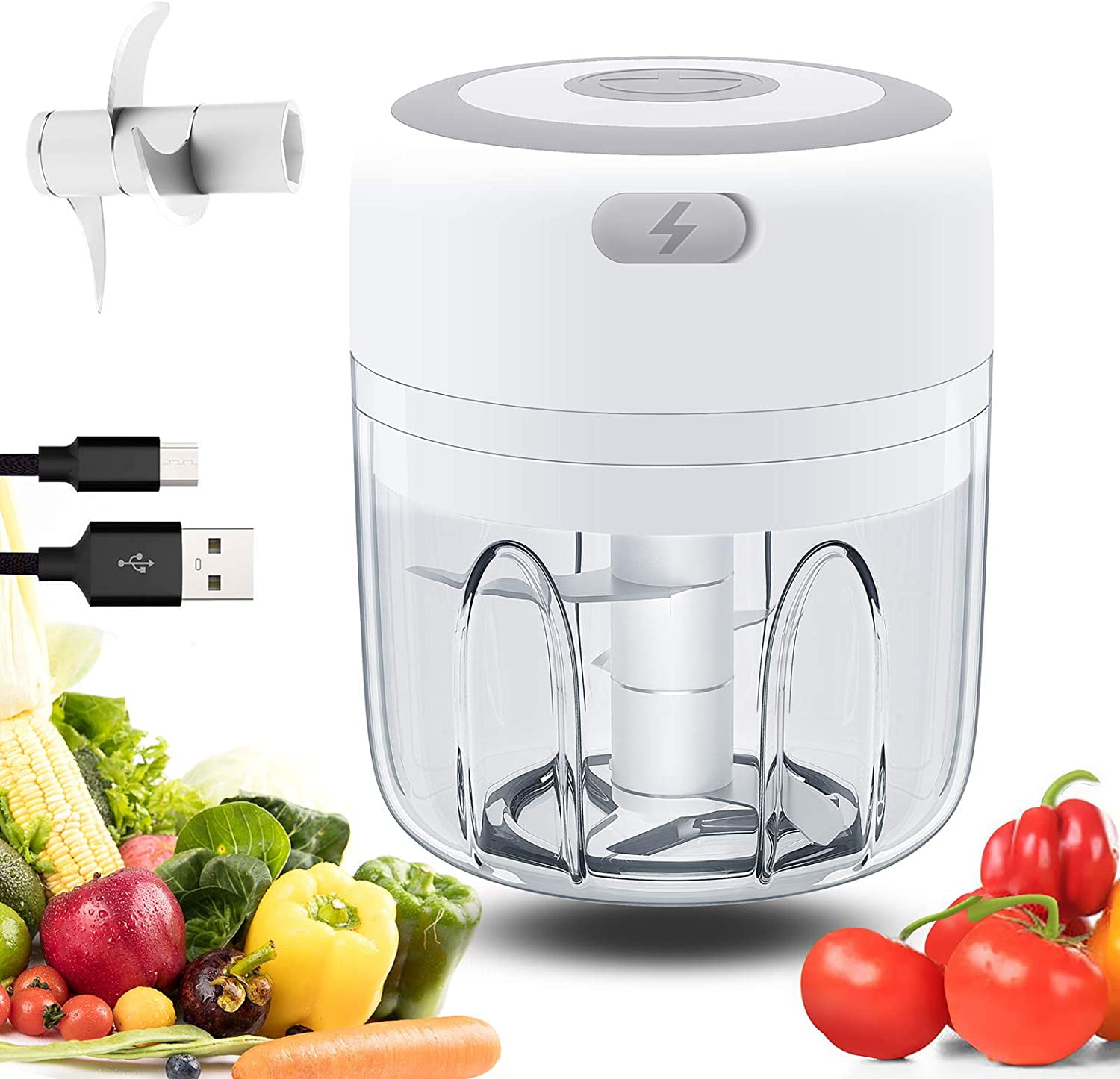 Electric Mini Garlic Chopper Mini Food Chopper Electric Mini Onion ...