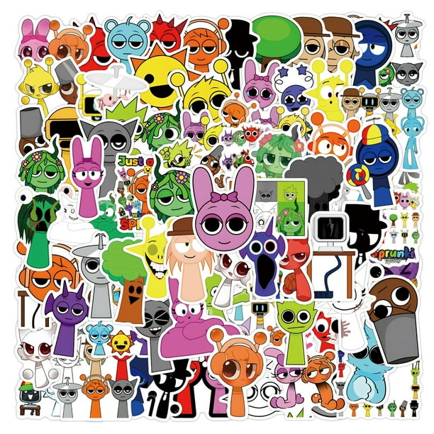 Pegatinas de peluche de Sprunki Sprunki para decorar el equipaje del ...