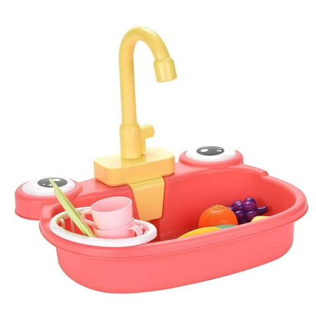 Kids Pretend Toy Kitchen Sink Toy with Running Water Wash Toys Hand-eye ...