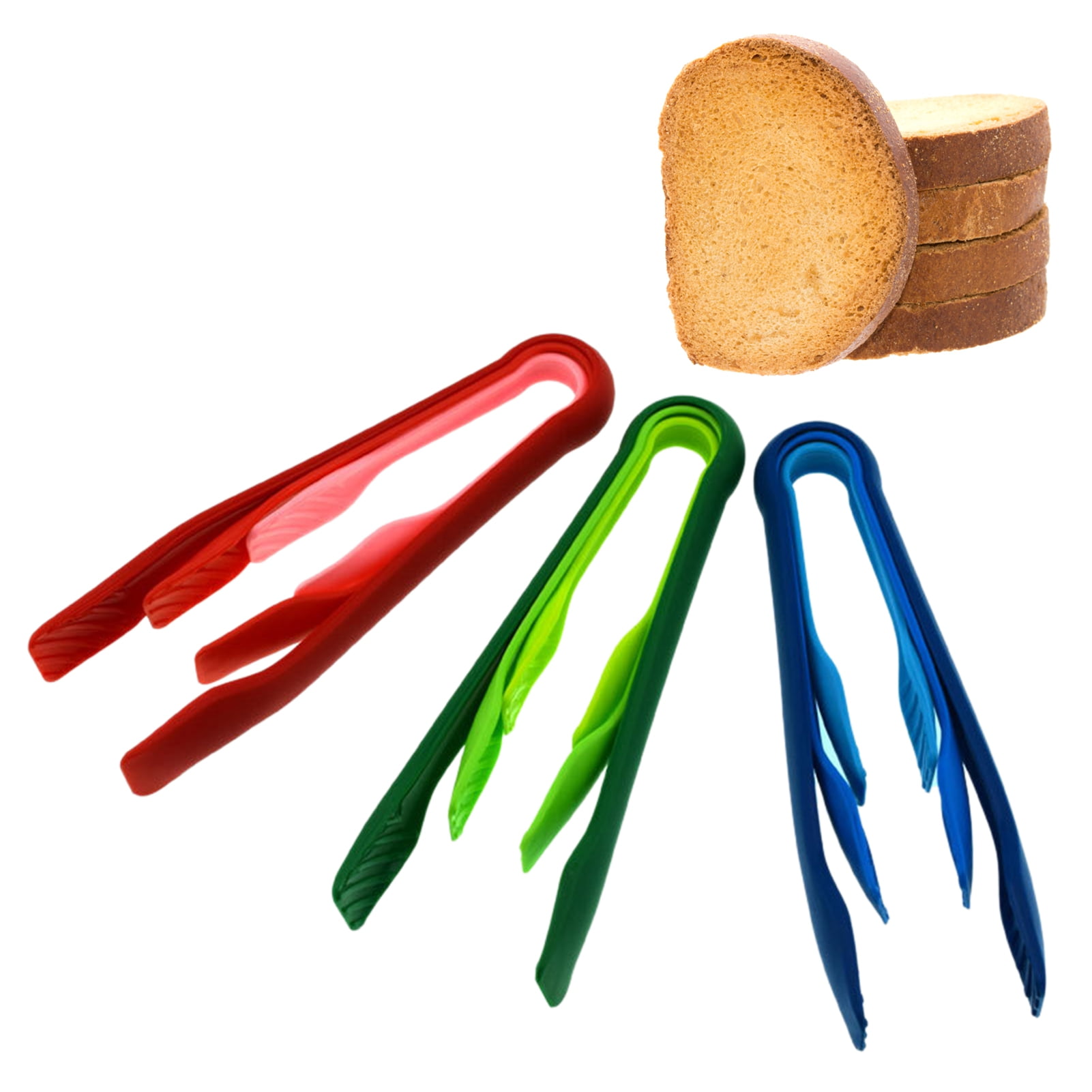 Jiaroswwei 3Pcs Bread Tongs Food Grade Multi-functional Plastic ...