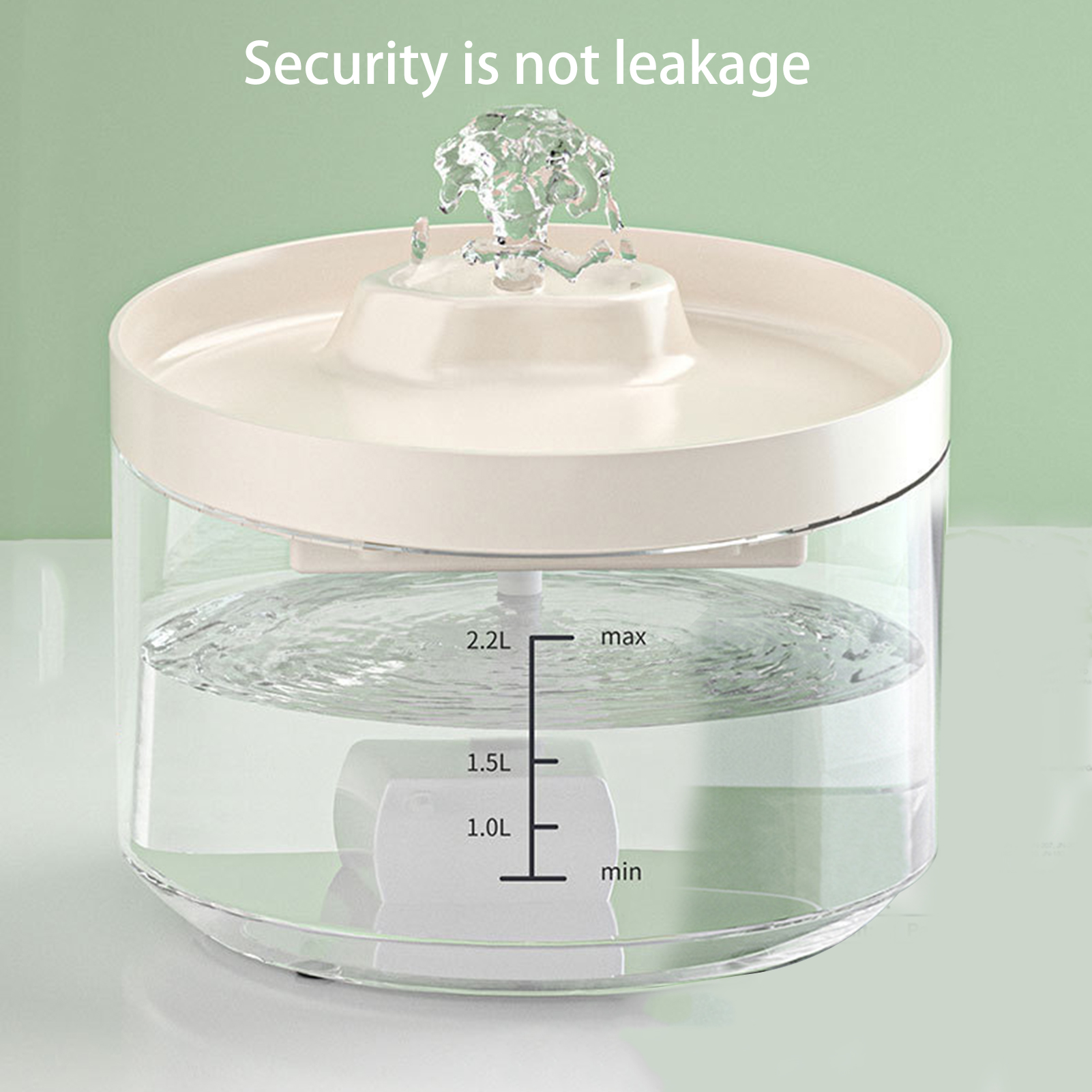 opvise 2.2L Dog Water Dispenser Food Grade Clear Scale Adjustable Pump Filtering Tray Ultra ...