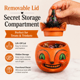Summerween Green Eyed Copper Cat Spooky Season Cat Container, Orange ...