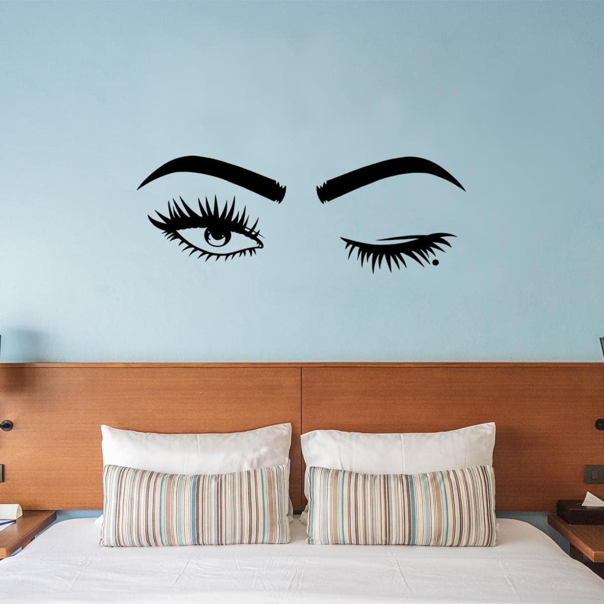 VWAQ Eyes Wink Vinyl Wall Decals Home Bathroom Mirror Decor - EWWD-V1 ...