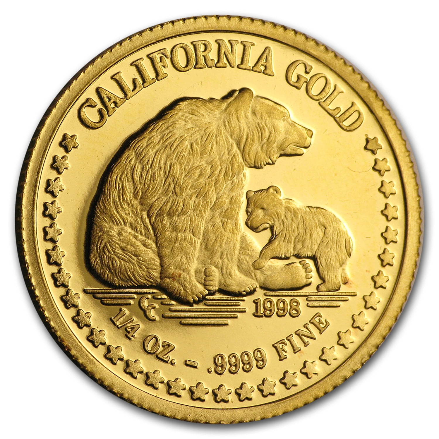 1/4 oz Commemorative California Gold Round - Great Seal of California ...