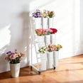 3FT Flower Display Stand with 9 Buckets,Metal Flower Bar Stand with ...