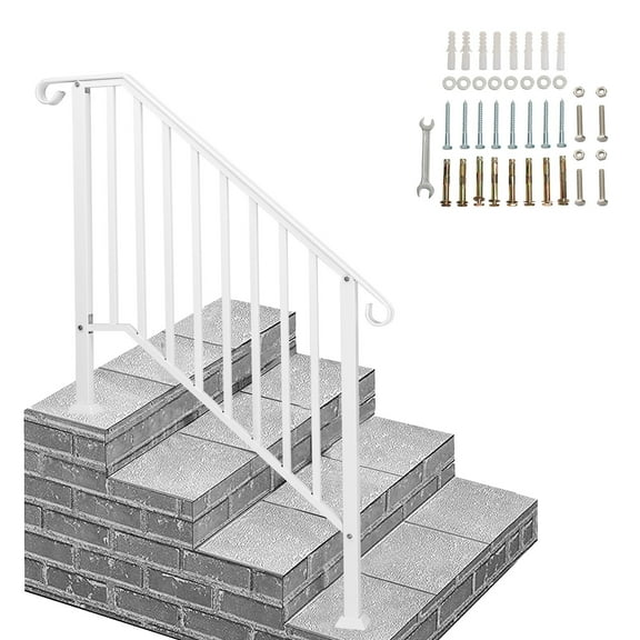 Ktaxon Handrail for Stairs Fits 1-3 Step Stair Railing Handrail for ...