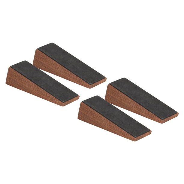 Wooden Door Stopper Wide Applications Triangular 4 Pcs Moving Door ...