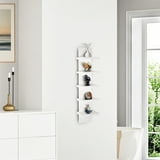 5 Tier Wall Shelf Unit, White Wall Shelf, Multifunctional Display ...