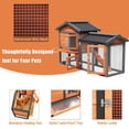 Predator Proof Chicken Coop for 2-4 Chickens, 58" Wooden Duck Coop ...