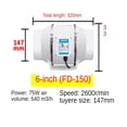 4"5"6" Electric Exhaust Fan Silent Pipe Duct Fan Bathroom Extractor ...
