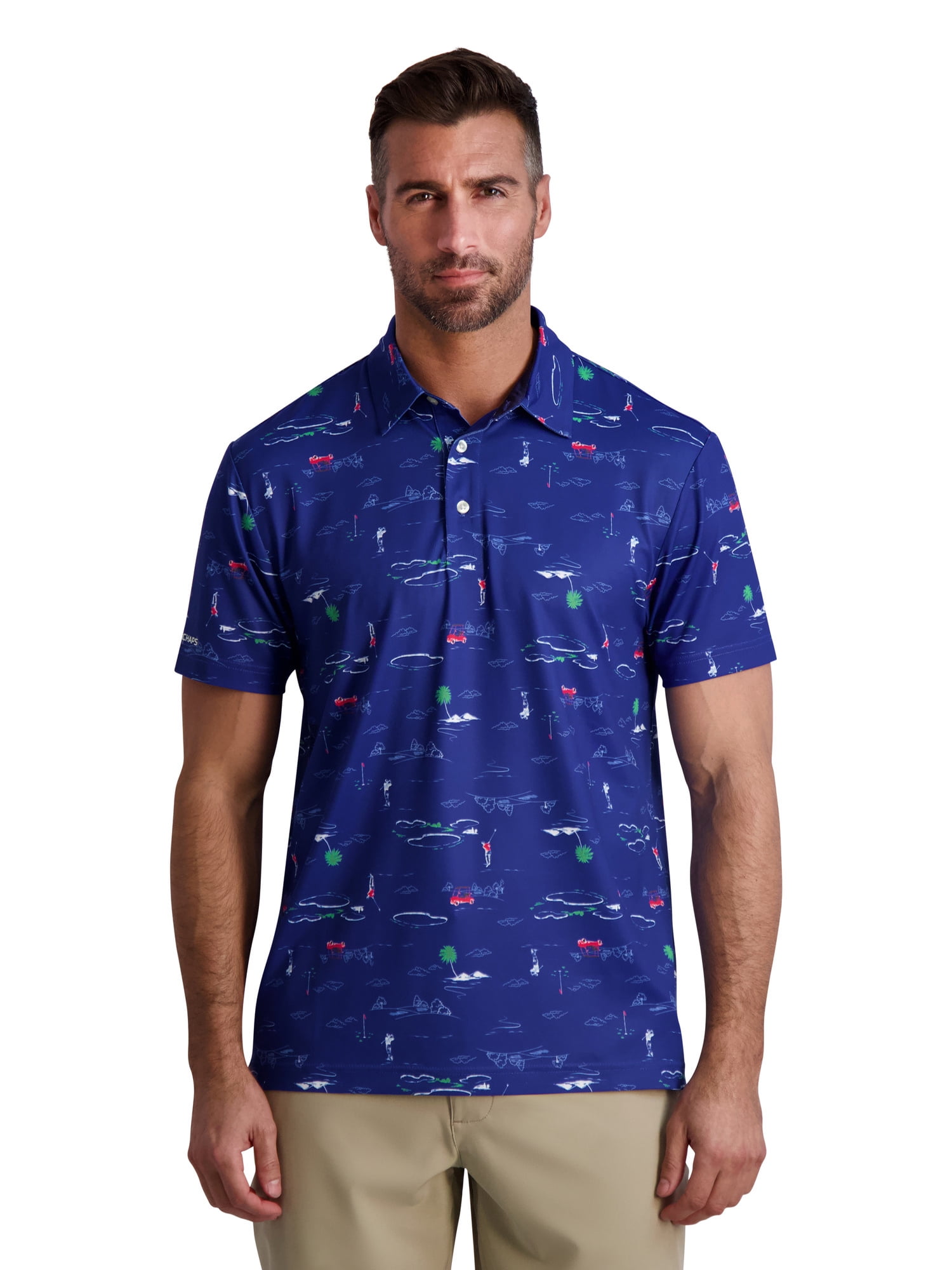 Chaps Men's Printed Golf Polo - Sizes S up to 3XL - Walmart.com