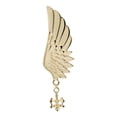 BESTYASH Golden Alloy Wing Brooch with Rhinestones, Elegant Pin for ...