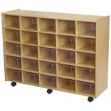 Childcraft Mobile Cubby Unit With Locking Casters, 47-3/4 x 14-1/4 x 36 ...