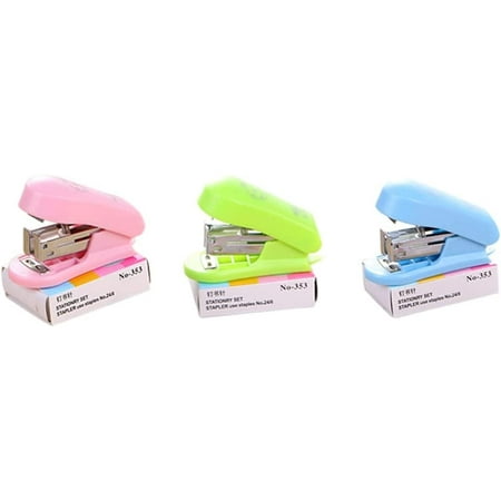 staplers Office 3 Pack Mini Stapler 12 Sheet Capacity Fits Into The ...