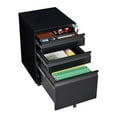 Lockable 3-Drawer Mobile File Cabinet with Wheels, Office Storage for ...