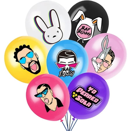 Bad Bunny Party Decorations, Balloons for Rapper Music Theme Birthday ...