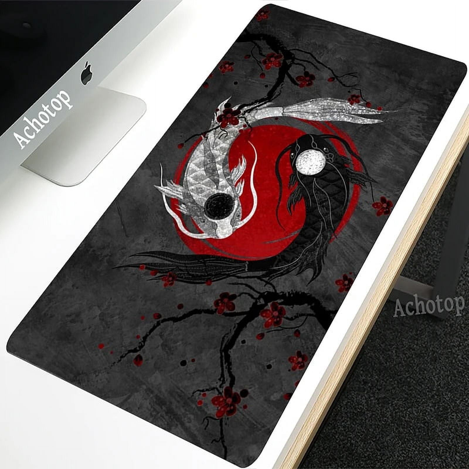 Black And White Gamer Mouse Pad Gaming Mousepad Speed Desk Mat Laptop ...