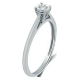 Forever Bride Women’s 1/10 CTTW Round Diamond Miracle Plate Promise ...