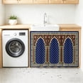 Blue Gold Arched Cabinet Curtains 11" W x 13" L Vintage Ethic ...