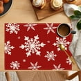 Christmas Placemats Christmas Red and White Snowflake Plastic Table ...
