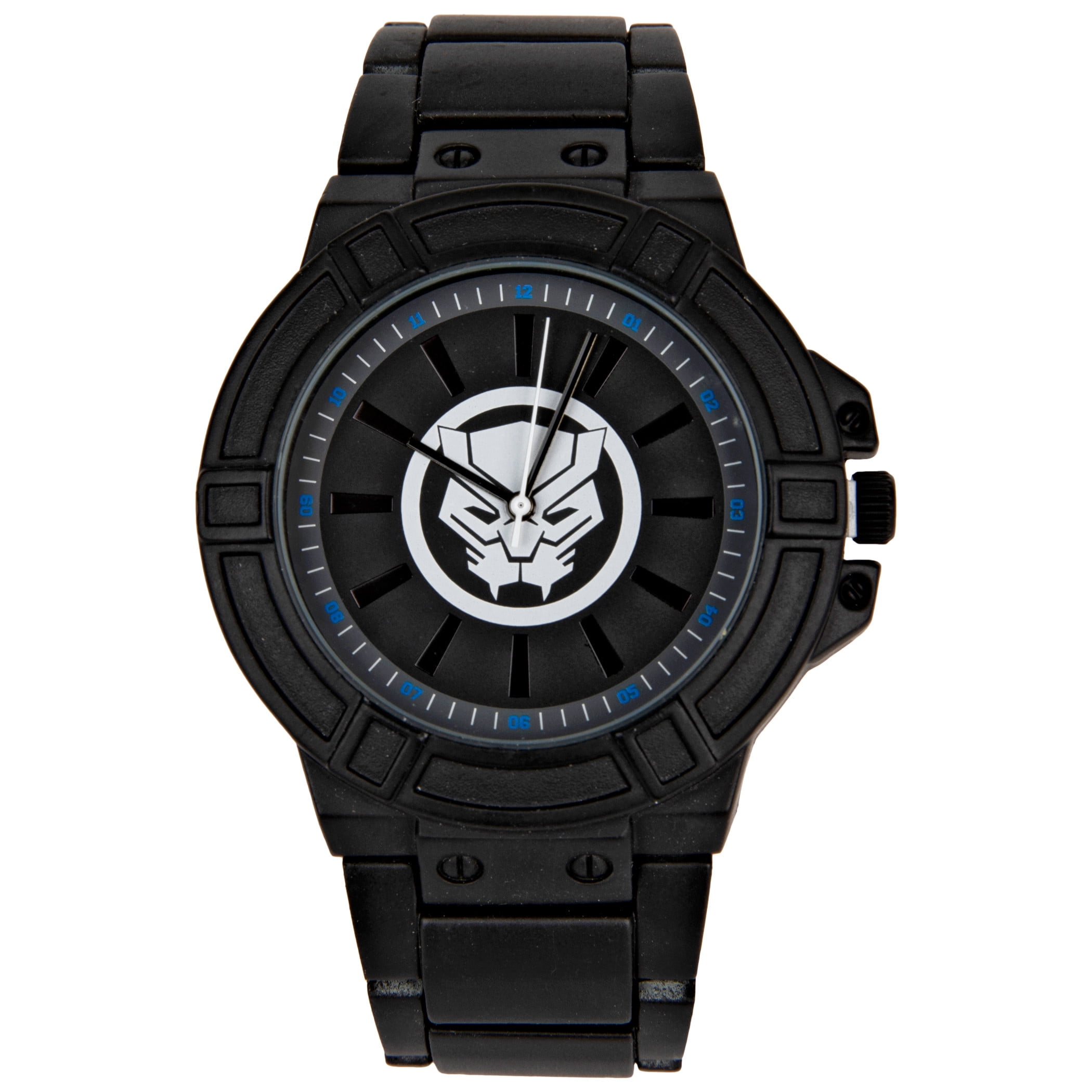 Marvel Black Panther Symbol Watch Face with Black Metal Band - Walmart.com