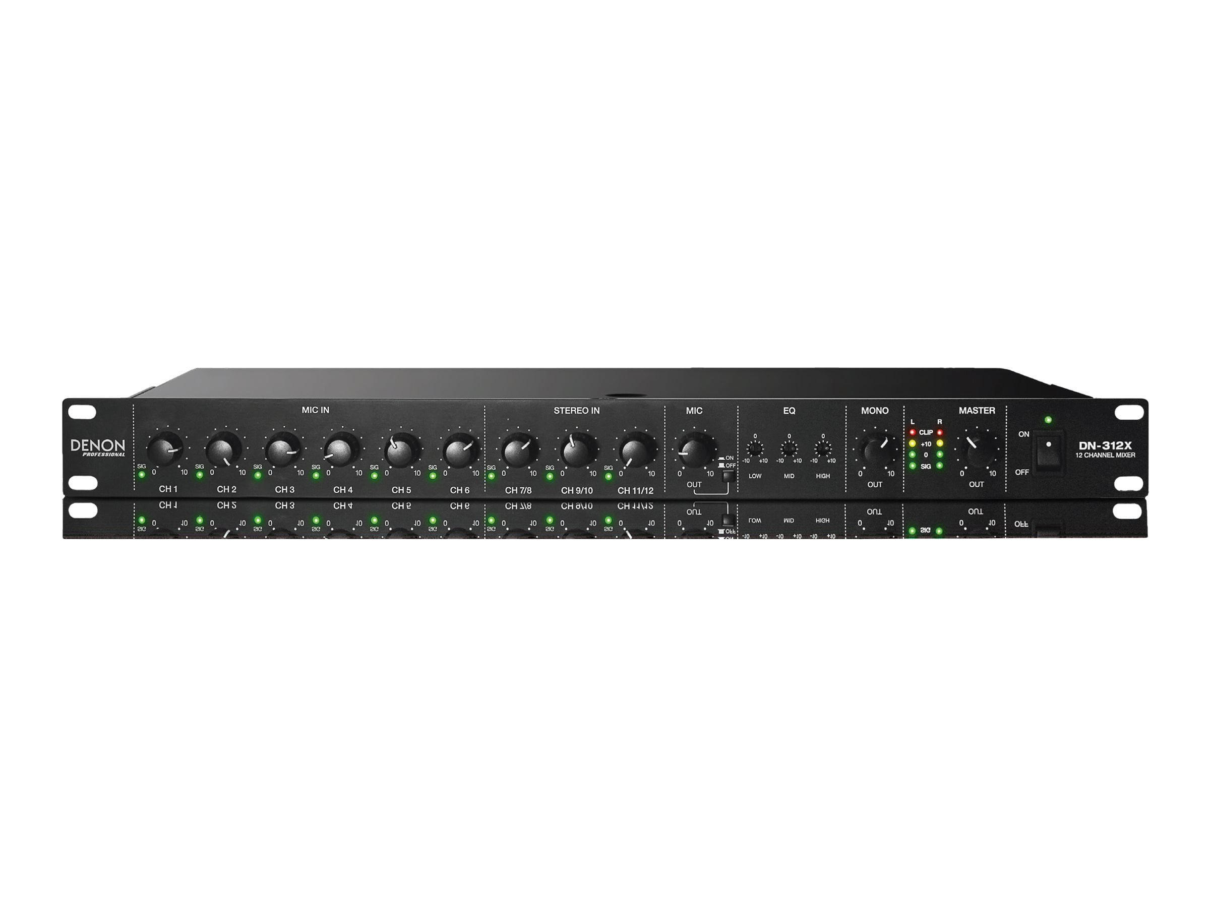 Denon DN-312X - Analog mixer - 12-channel - rack-mountable - Walmart.com