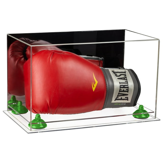 Acrylic Single or Double Boxing Glove Display Case with Mirror, Green ...