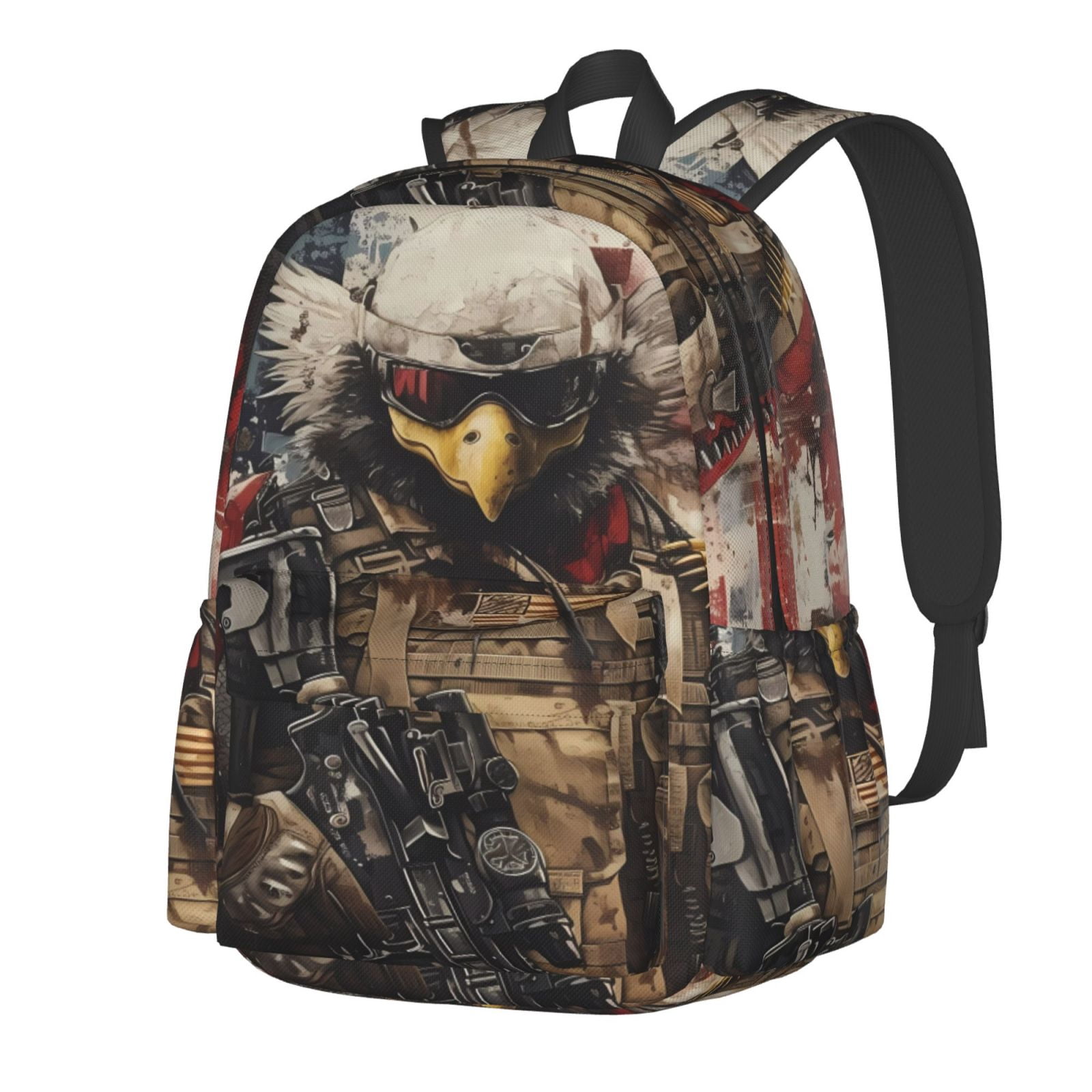 Disketp Bald Eagle Soldier Mochila Escolar de Gran Capacidad y Peso ...