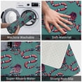 Bathroom Rugs Non Slip Washable - Rustic Cartoon Snake Red Flower ...