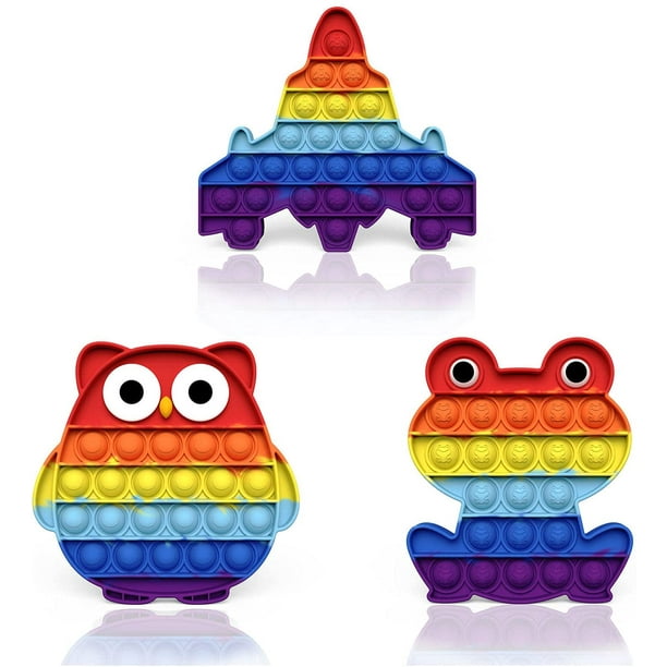 3 Packs Bubble Sensory its Push It Fidget Pop Toy, Popper Poop Figetget ...