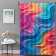 Bathroom Shower Curtain Boho Colorful Swirl Waterproof Shower Curtains ...