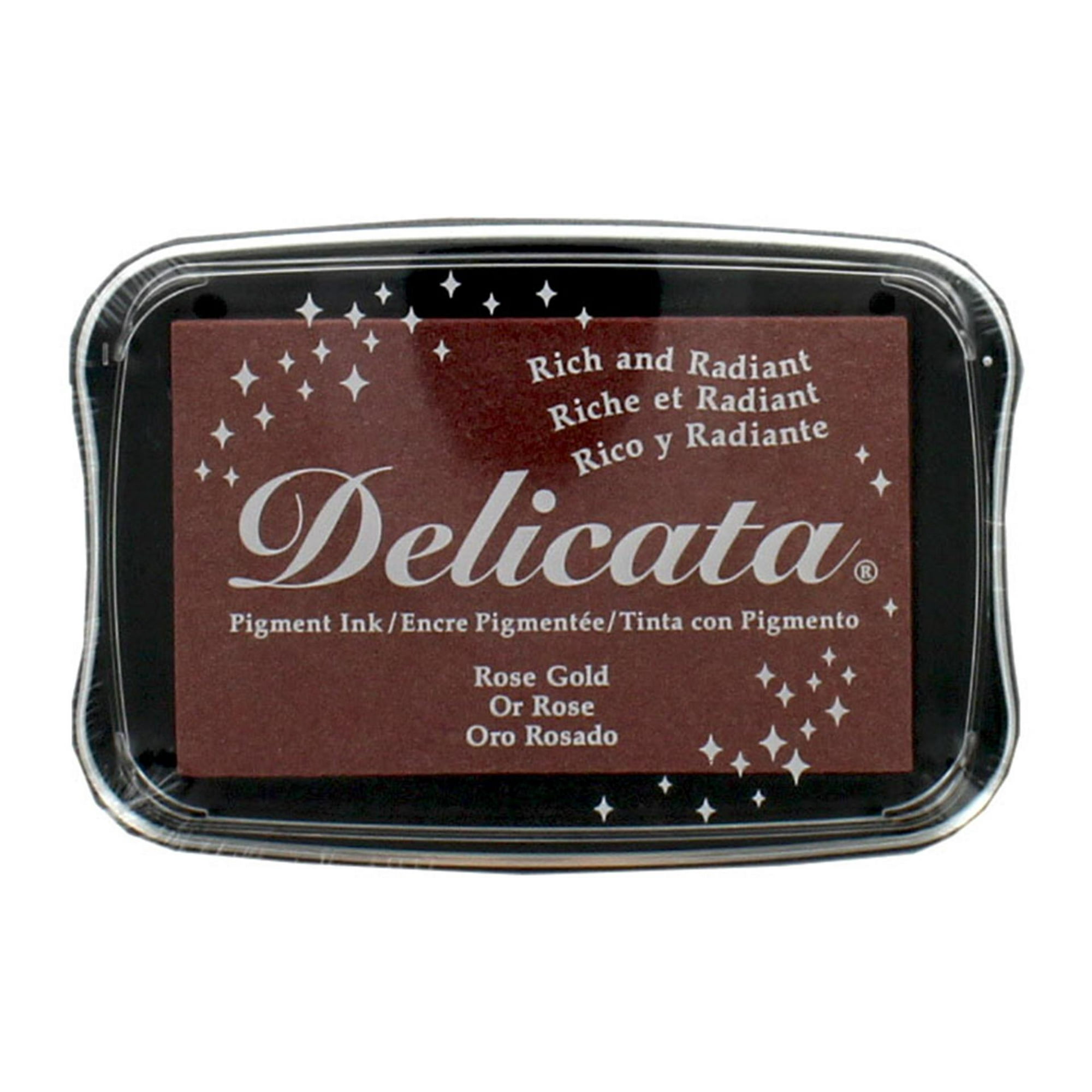 Click here for Imagine Delicata Pigment Ink Pad-Rose Gold 3x1.875... prices