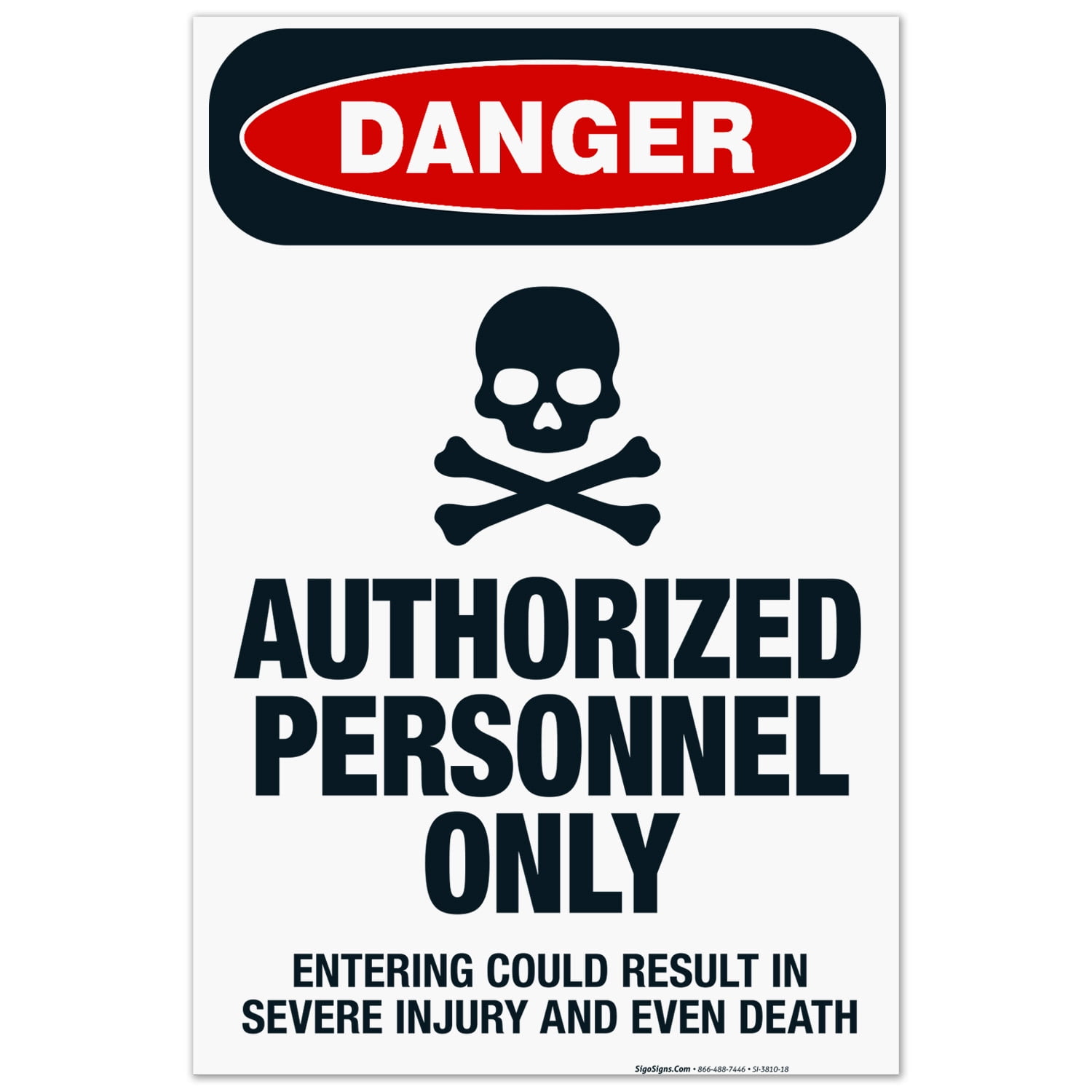 Authorized Only Entering Could Result In Severe Injury Sign, OSHA ...