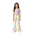 Bainana Gradient Flare Pants For Girls Zipper Button Waisted Wide Leg ...