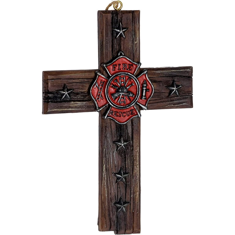 Fireman Decorative Wall Cross | Shelly Lighting