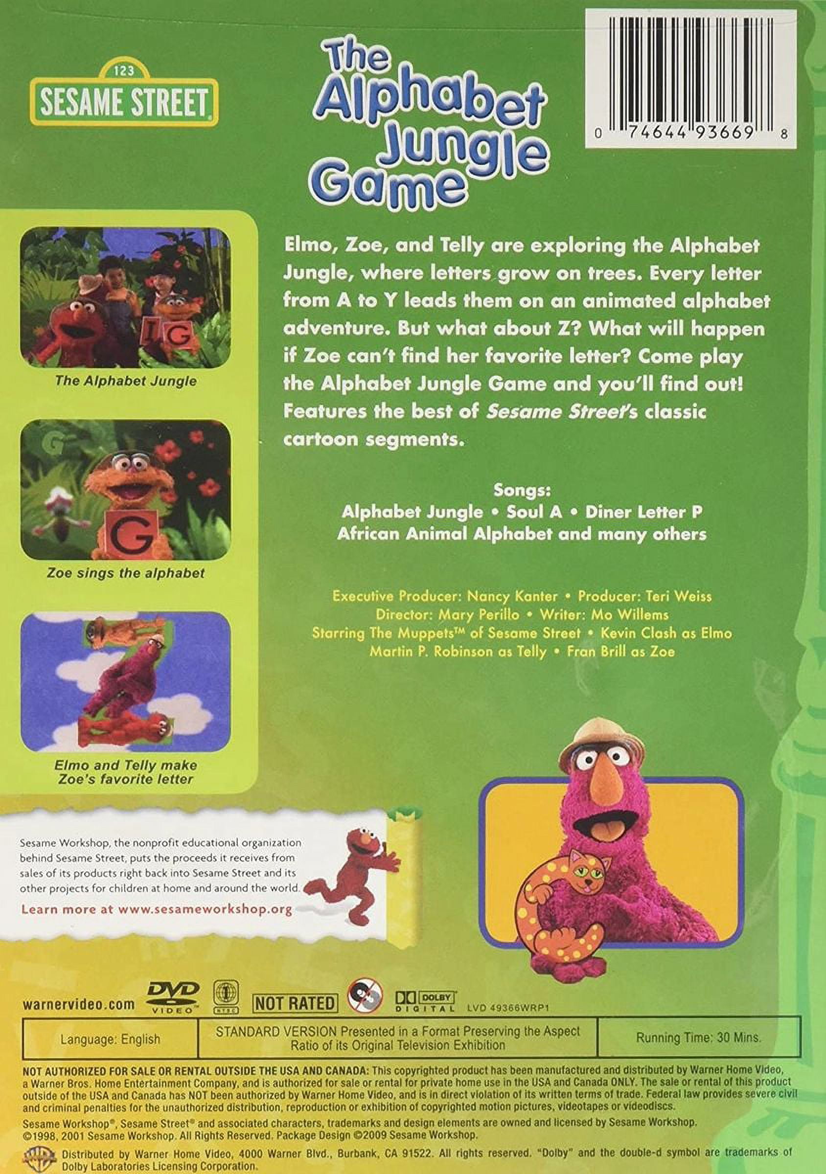 Sesame Street The Alphabet Jungle Game Vhs