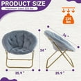 Nextay XL Comfy Saucer Chair, Folding Faux Fur Lounge Seat for Living ...