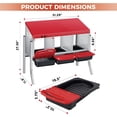 3-Compartment Roll Away Chicken Nesting Box with Metal Legs Wall Mount ...