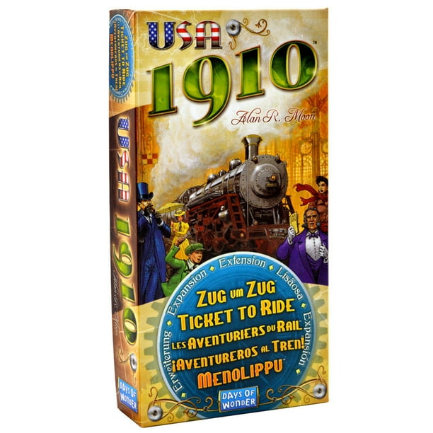 Ticket to Ride: USA 1910 (Multilingual) 2-5 players, ages 8+, 30-60 ...