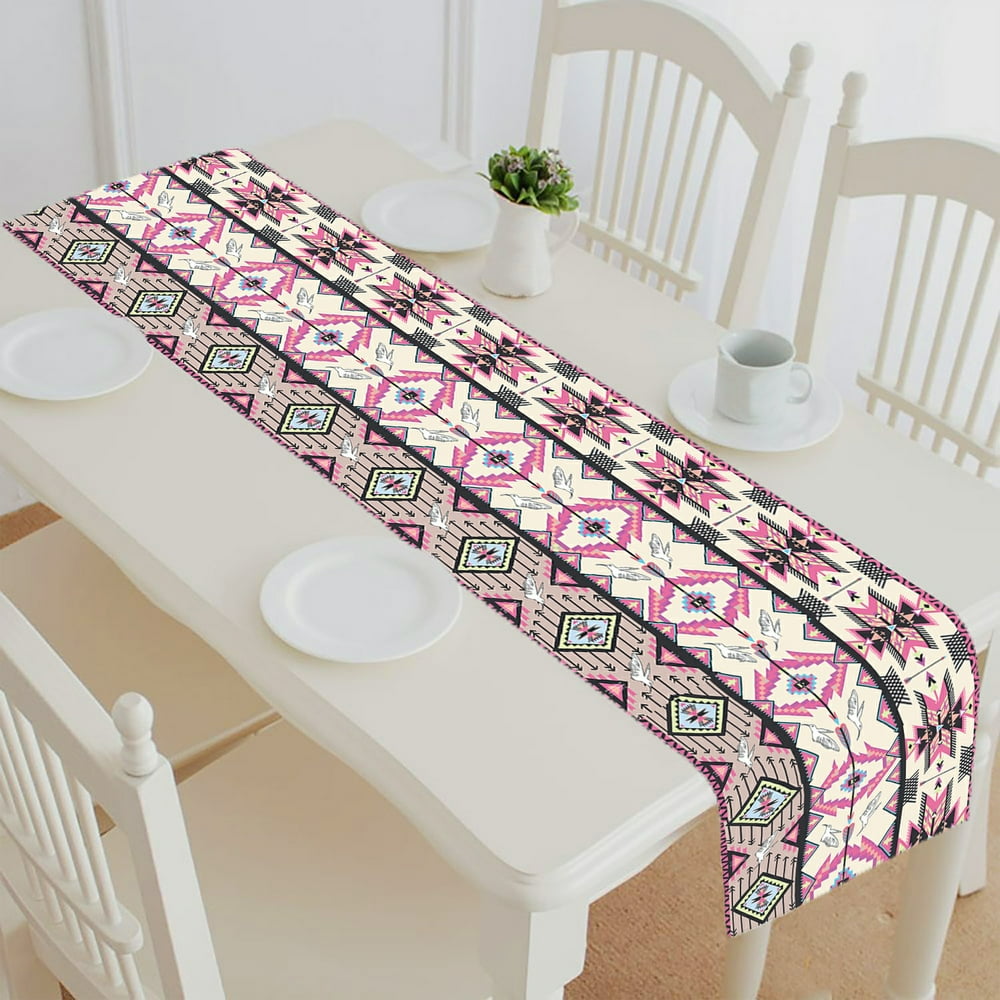 ABPHQTO Colorful Aztec Pattern With Birds And Arrow Table Runner ...