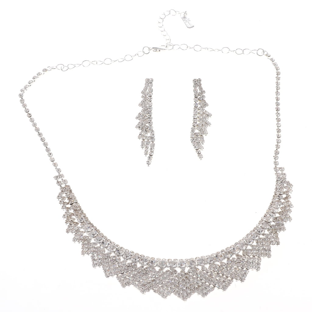 Rhinestone Necklace Set - Walmart.com