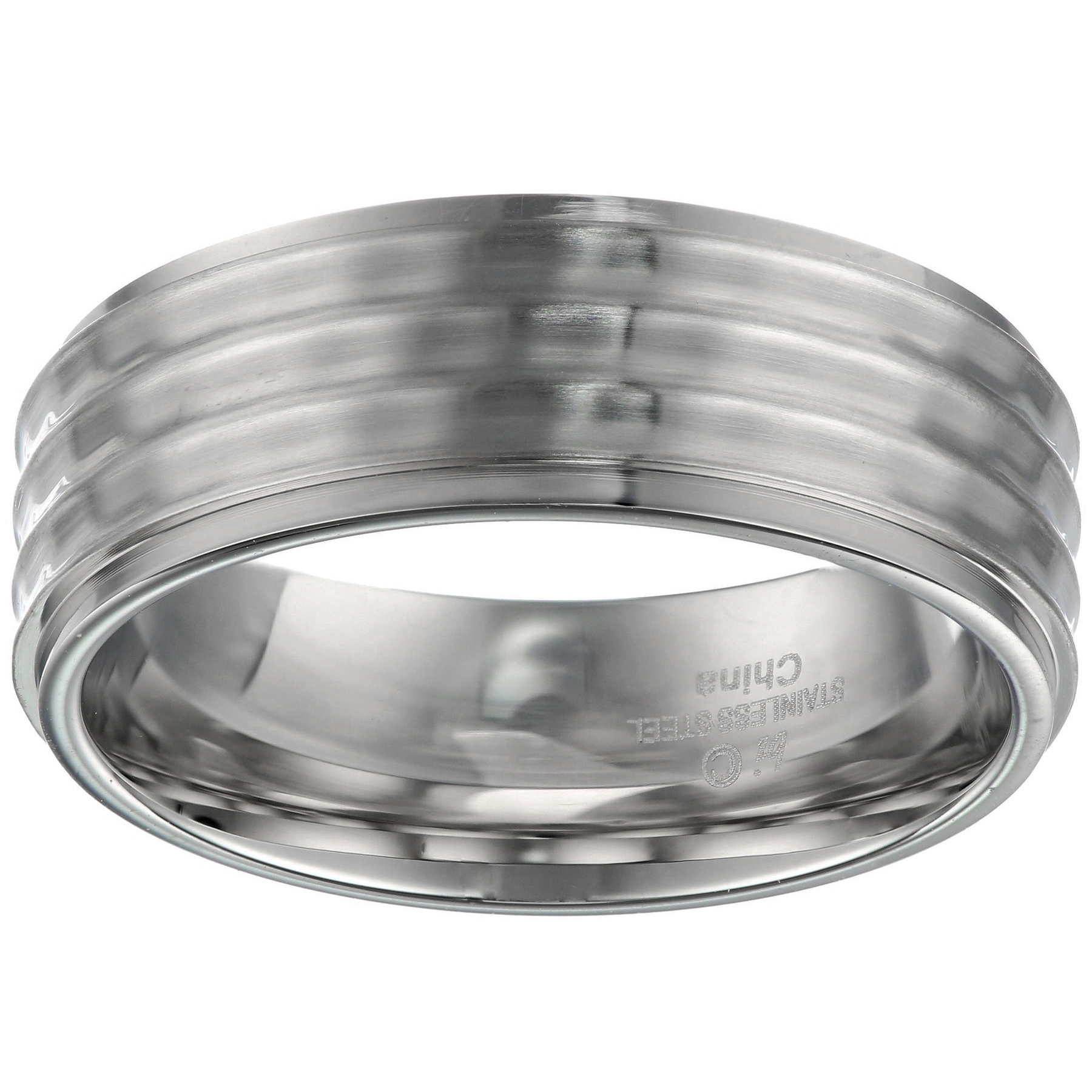 8mm Stainless Steel Ring Hammer Finish - Walmart.com