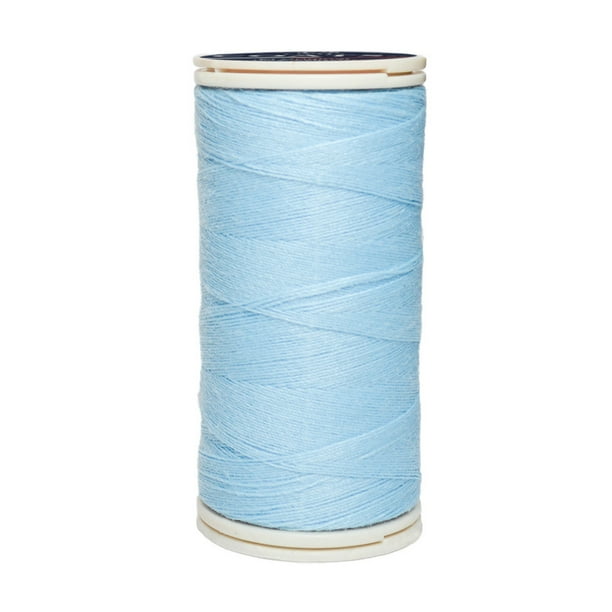 Caja 12 Pzas Hilo Azul Suave Coats Poliéster Liso 3 Cabos Fibra Corta ...