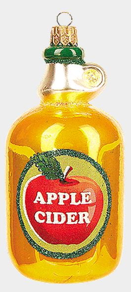 Bottle of Apple Cider Polish Mouth Blown Glass Christmas Ornament ...