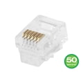 Monoprice RJ-12 6P6C Plug Round Solid Connector 107271: Electronics ...