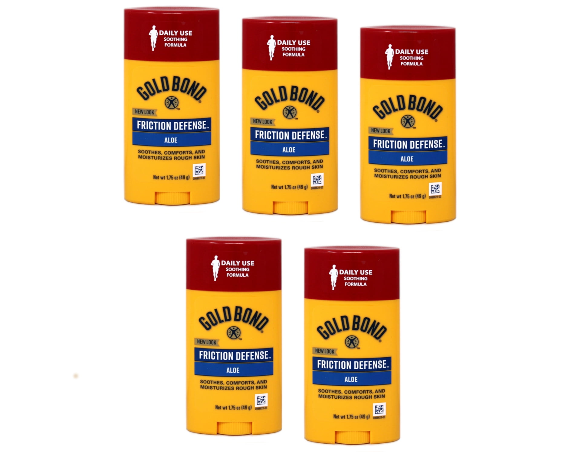 Gold Bond Friction Defense Stick Unscented - 1.75 oz, Pack of 5 ...