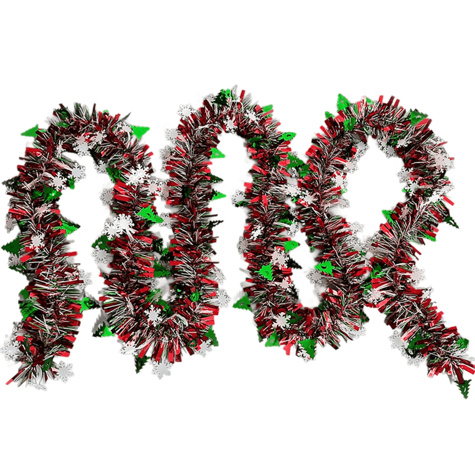 Click here for Zttd 6.6ft Red White And Green Tinsel Christmas Ga... prices