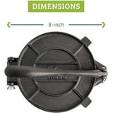 Chef Tacos 8 inch Round Cast Iron Tortilla Press, Pre-Seasoned for ...